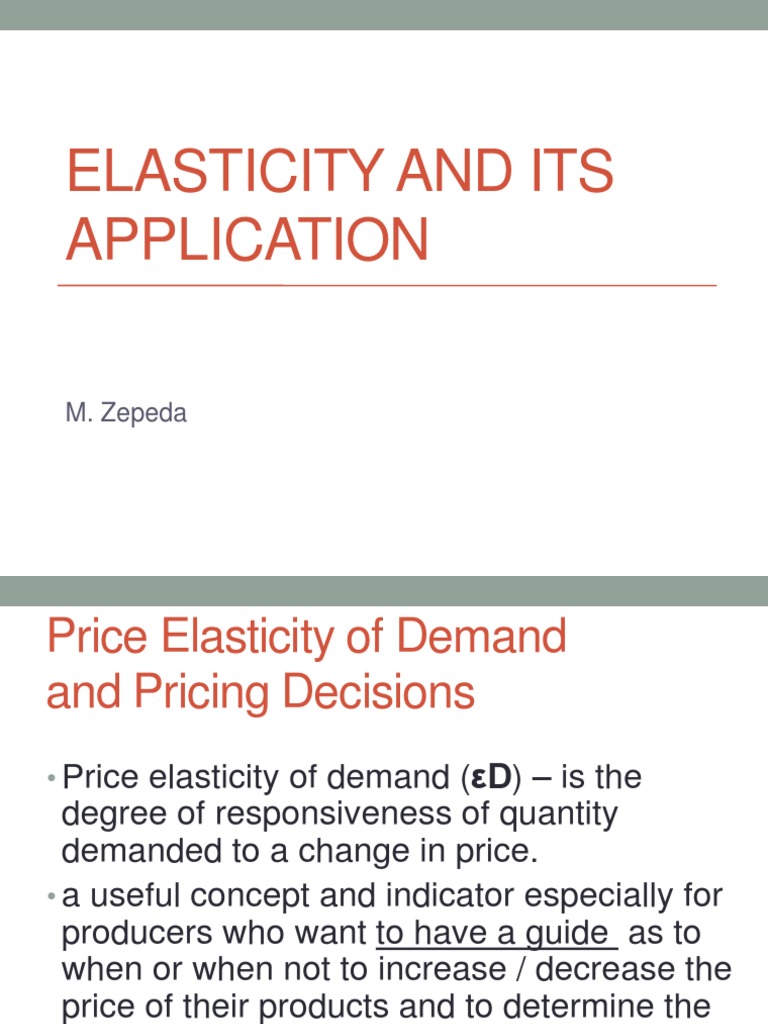 Price Elasticity & Revenue Guide | PDF | Price Elasticity Of Demand ...