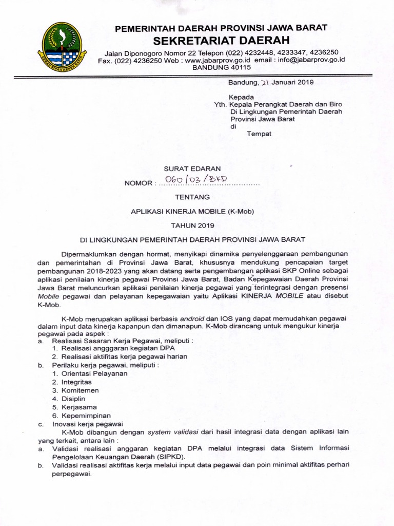 Aplikasi K MOB | PDF