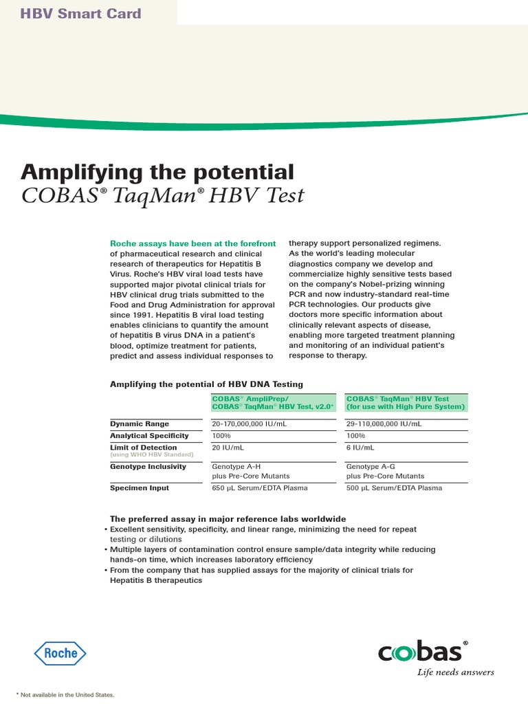 Cobas® Taqman® HBV Test: Amplifying The Potential | PDF | Hepatitis B ...