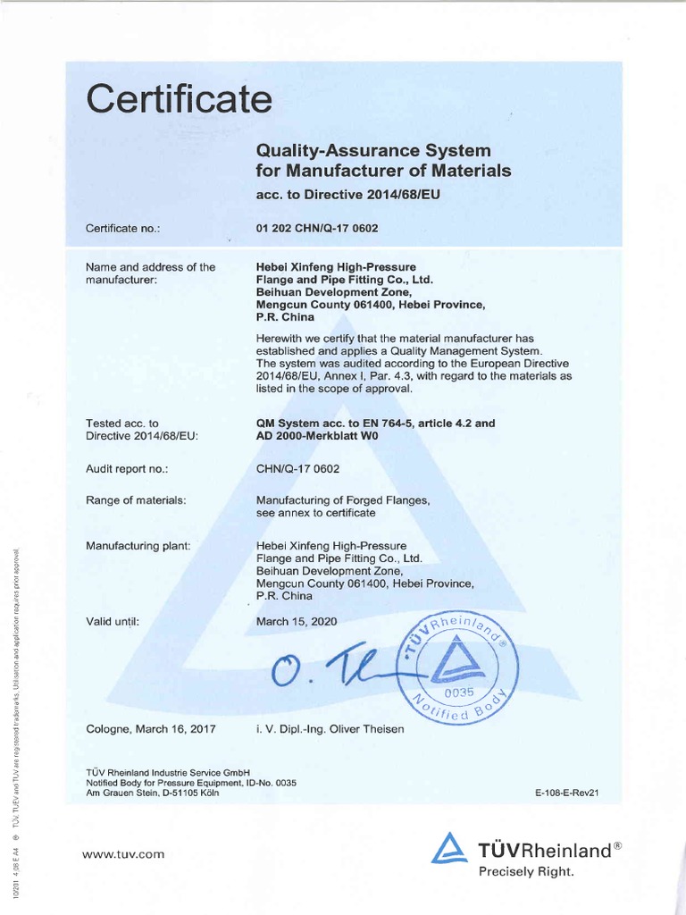 TUV Certificate | PDF | Plumbing | Gas Technologies