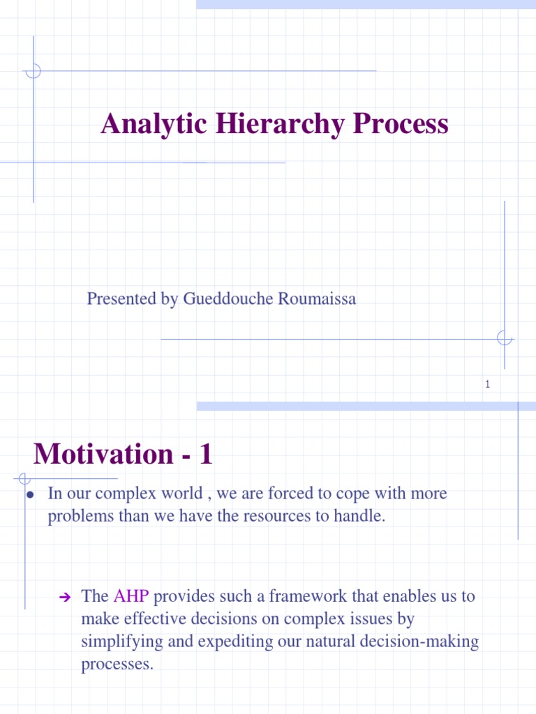 AHP: Step-by-Step Decision Making | PDF | Applied Mathematics | Analysis