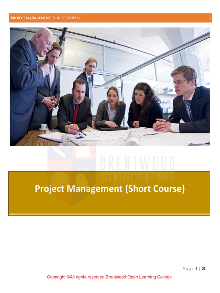 Project Management Short Course | PDF | Project Management ...