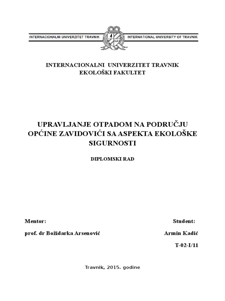 Armin Kadic Diplomski Rad | PDF