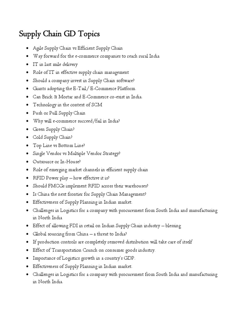 GD Topics General | PDF