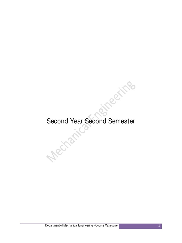 Mechanical Engineering Course Catalogue | PDF | Entropy | Second Law Of ...