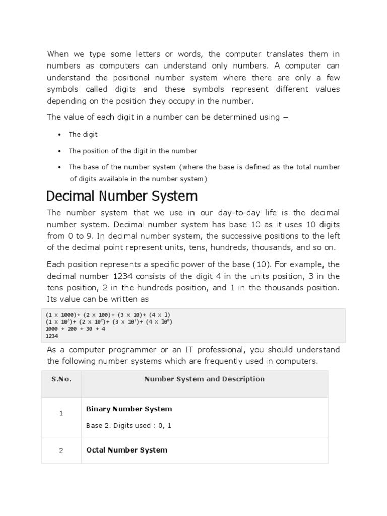 Numbering System | PDF | Mathematical Notation | Elementary Mathematics