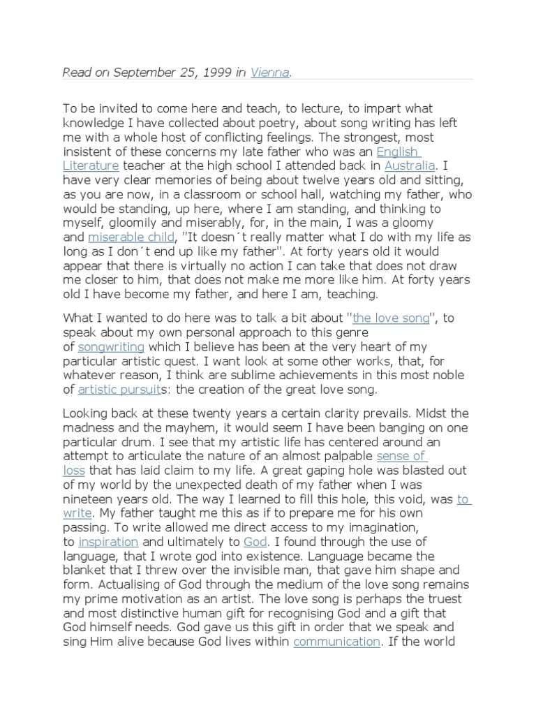 Read On September 25, 1999 in .: English Literature Australia | PDF ...