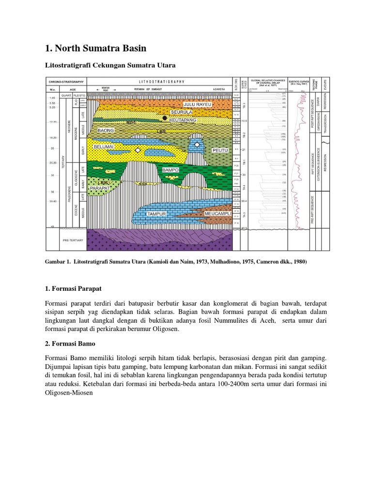 Litostratigrafi North Sumatra Basin and Central Sumatra Basin | PDF