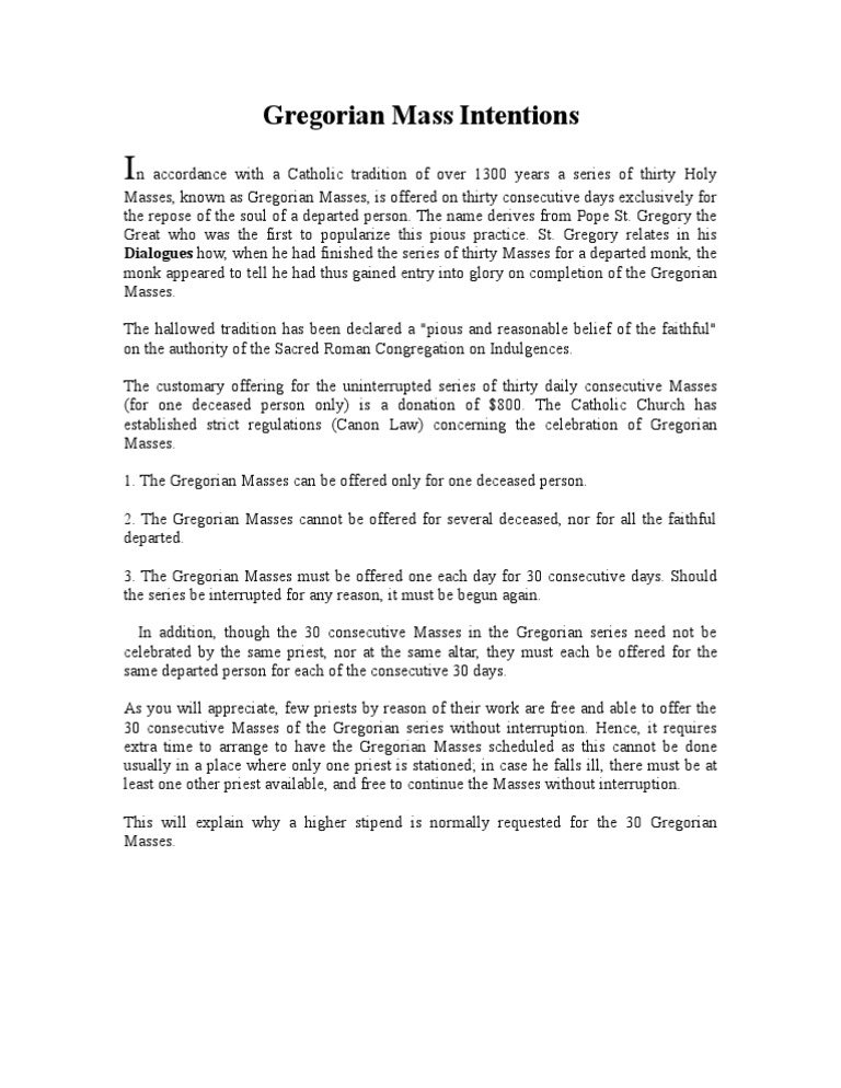 Greg Masses | PDF | Mass (Liturgy) | Gregorian Chant