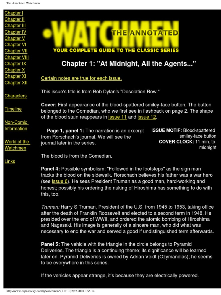 The Annotated Watchmen - Your Complete Guide To Classic Series | PDF