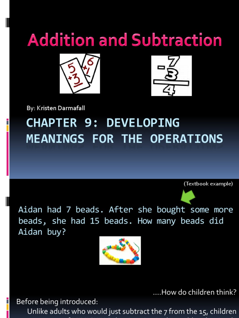 Addition Subtraction | PDF | Cognition | Teaching Mathematics