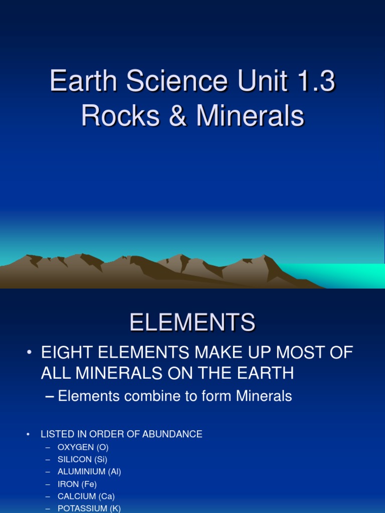 Earth Science Unit 1.3 Rocks & Minerals | PDF | Sedimentary Rock | Rock ...
