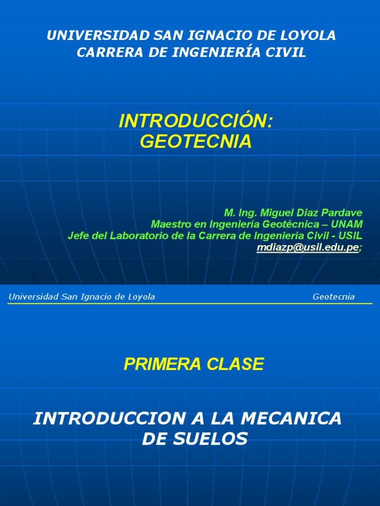 Introduccion Geotecnia Universidad San I PDF | PDF | Fundación (Ingeniería) | Ingeniería geotécnica
