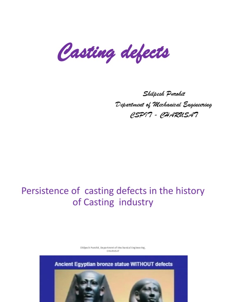 Casting Defects | PDF | Engineering | Emergence