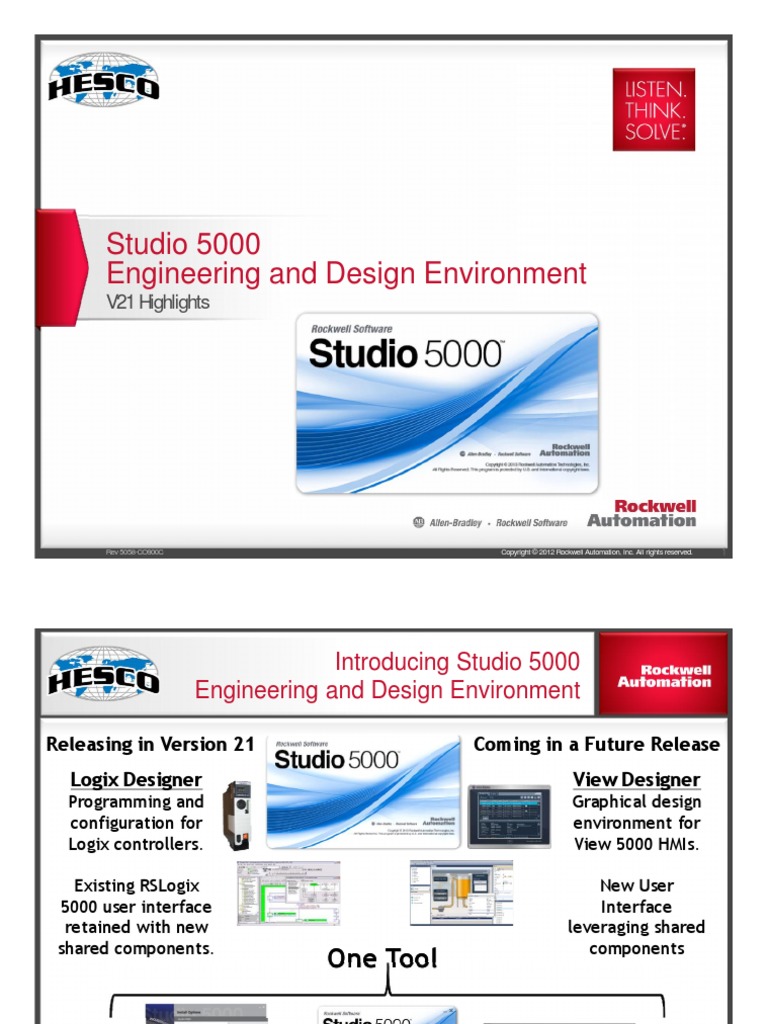 Studio 5000 - Engineering and Design Environment | PDF | Computer Data ...