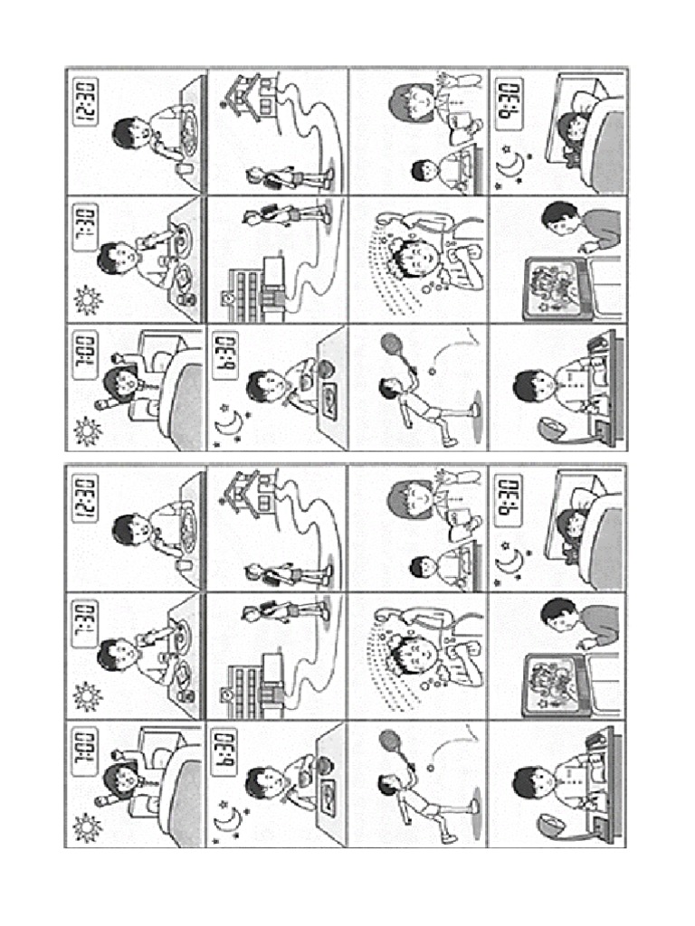 Comic Strip Daily Routine