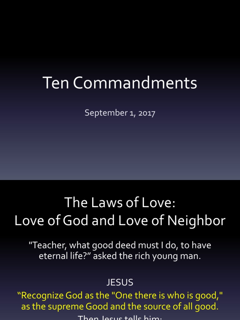 The Ten Commandments: A Summary of God's Laws of Love | PDF | Ten ...