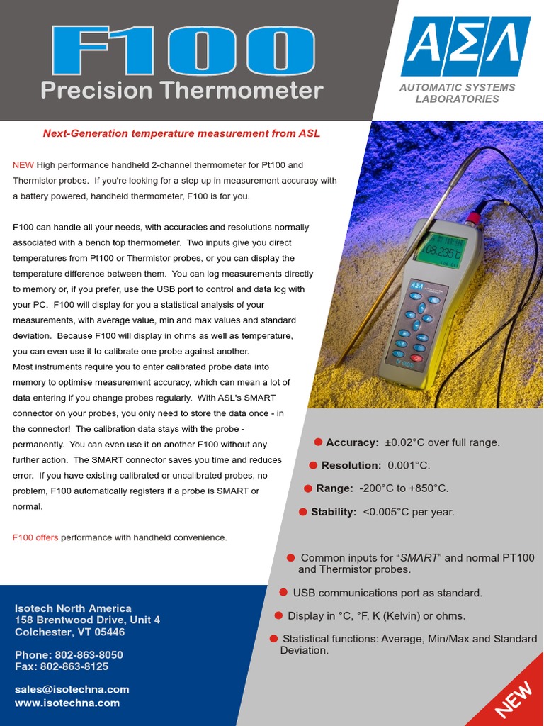 F100 Coeficiente | PDF | Thermometer | Calibration