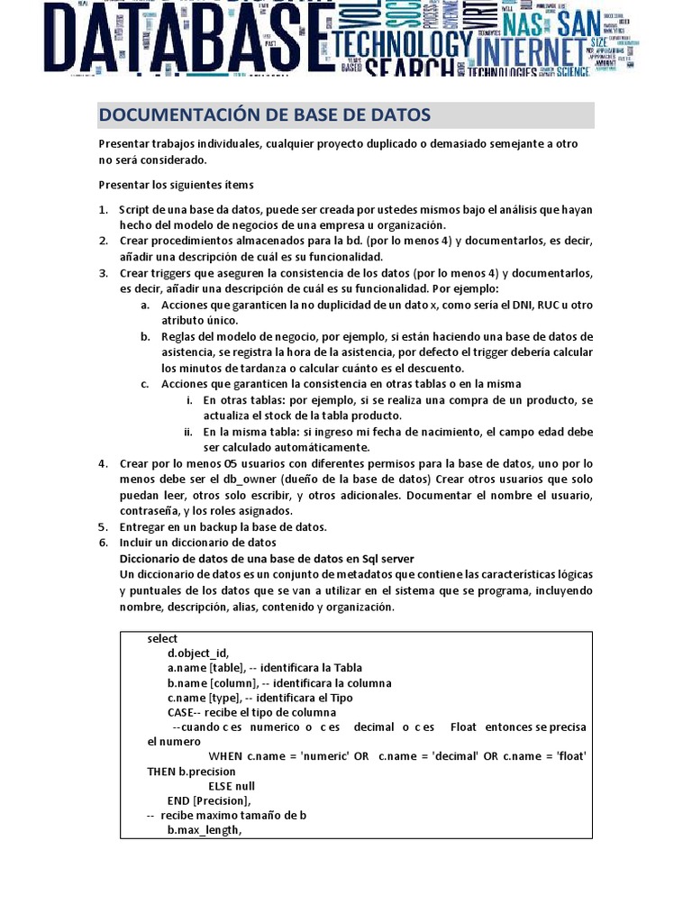 Documentación Completa de Base de Datos | PDF | Gestión de tecnología ...