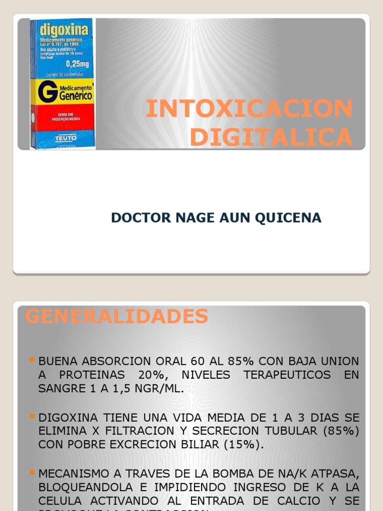 Intoxicacion Digitalica | PDF | Medicina | Tratamientos médicos