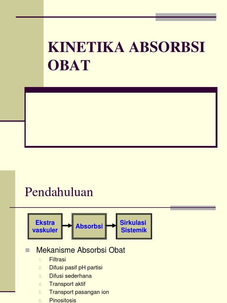 Kinetika Absorbsi Obat | PDF