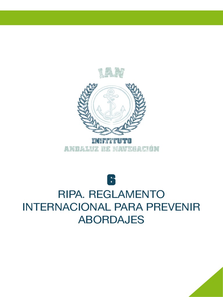 RIPA Reglamento Internacional para Prevenir Abordajes | PDF | Buques ...