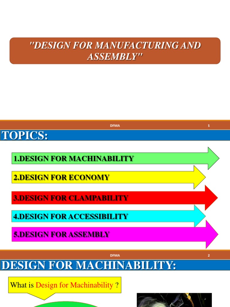 "Design For Manufacturing and Assembly": 1 Dfma | PDF | Machining ...
