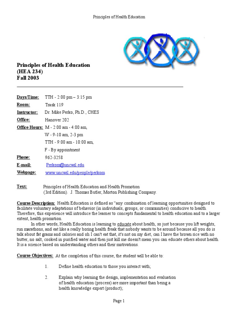 Principles of Health Education | PDF | Health Education | Test (Assessment)
