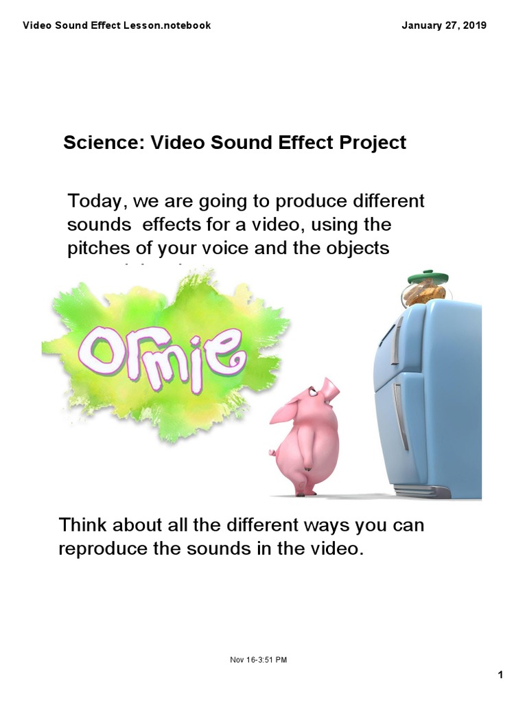 Ormie Lesson | PDF | Sound | Leisure