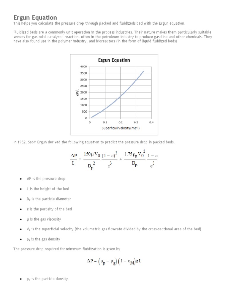 Ergun Equation | PDF