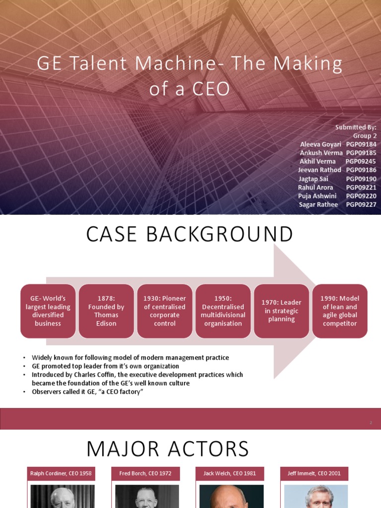 Ge Ceo | PDF | General Electric | Chief Executive Officer