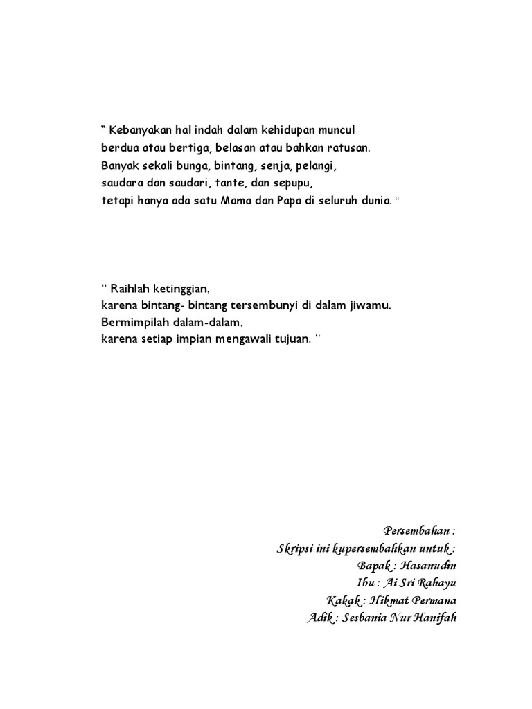 Ucapan Persembahan Pdf