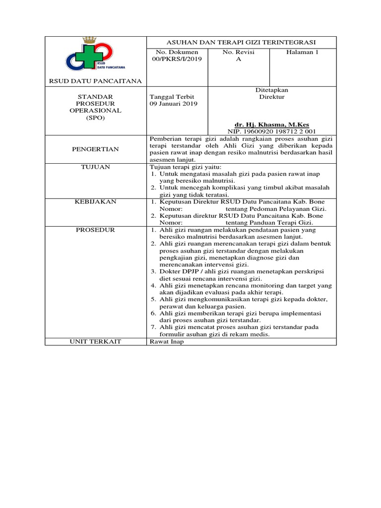 Spo Terapi Gizi | PDF
