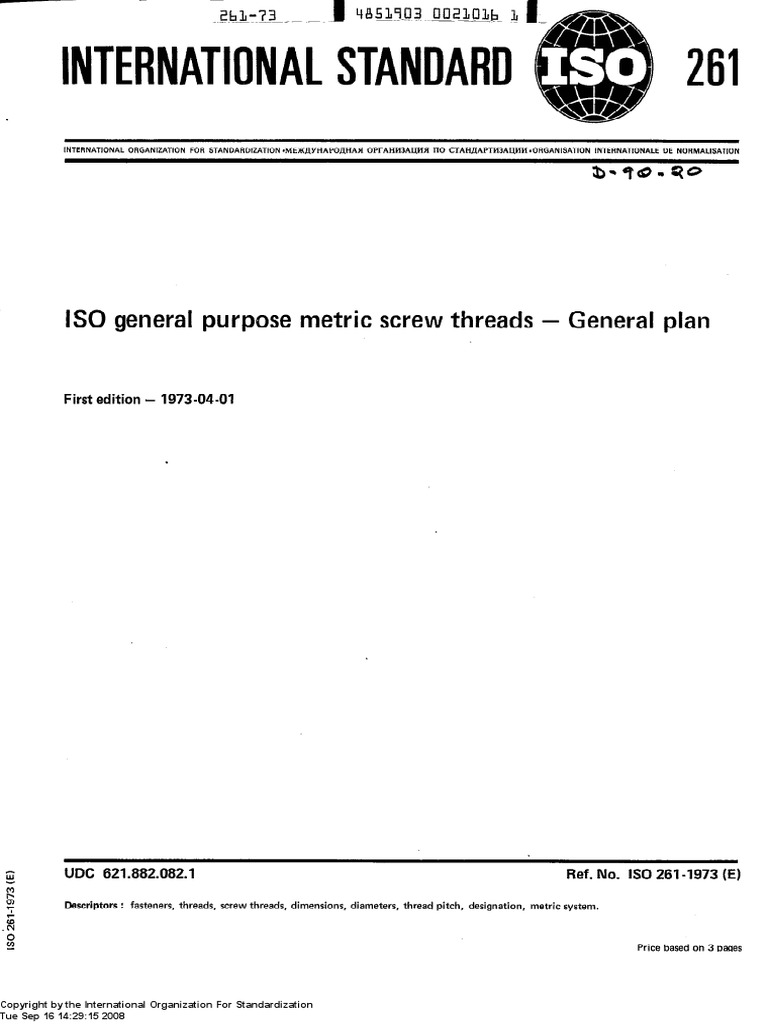 Iso 261 | PDF