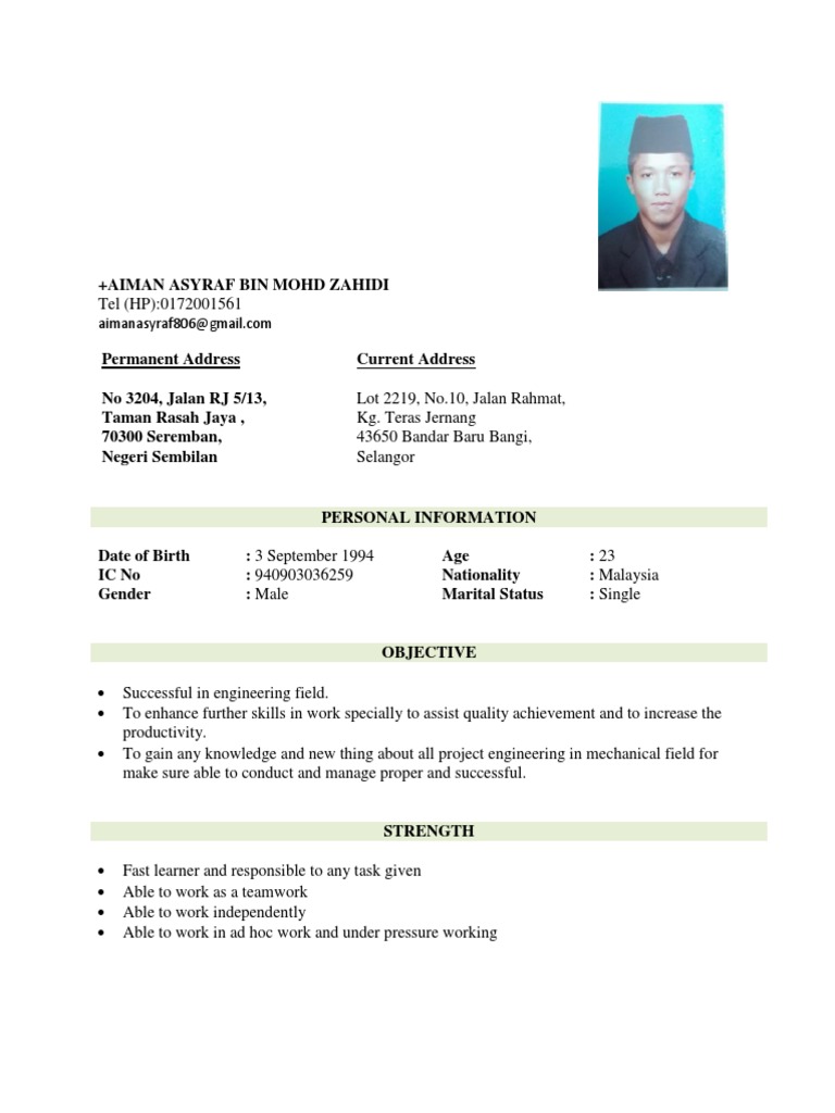 Resume Aiman | PDF