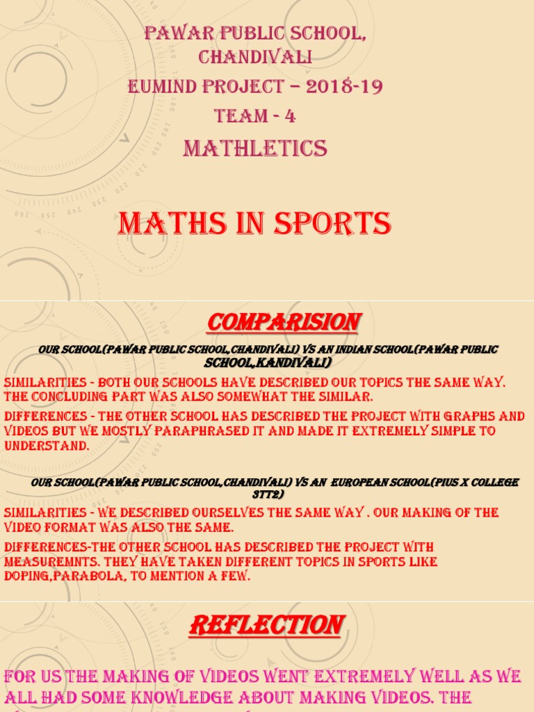 Maths in Sports | PDF