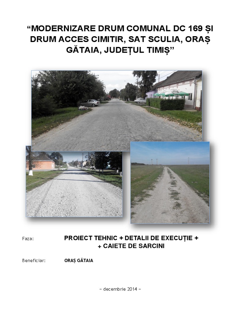 Proiect Tehnic DRUMURI PDF | PDF