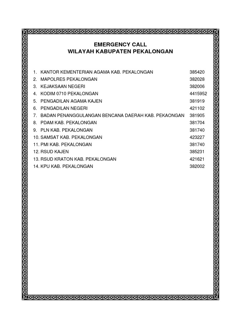 Emergency Call | PDF