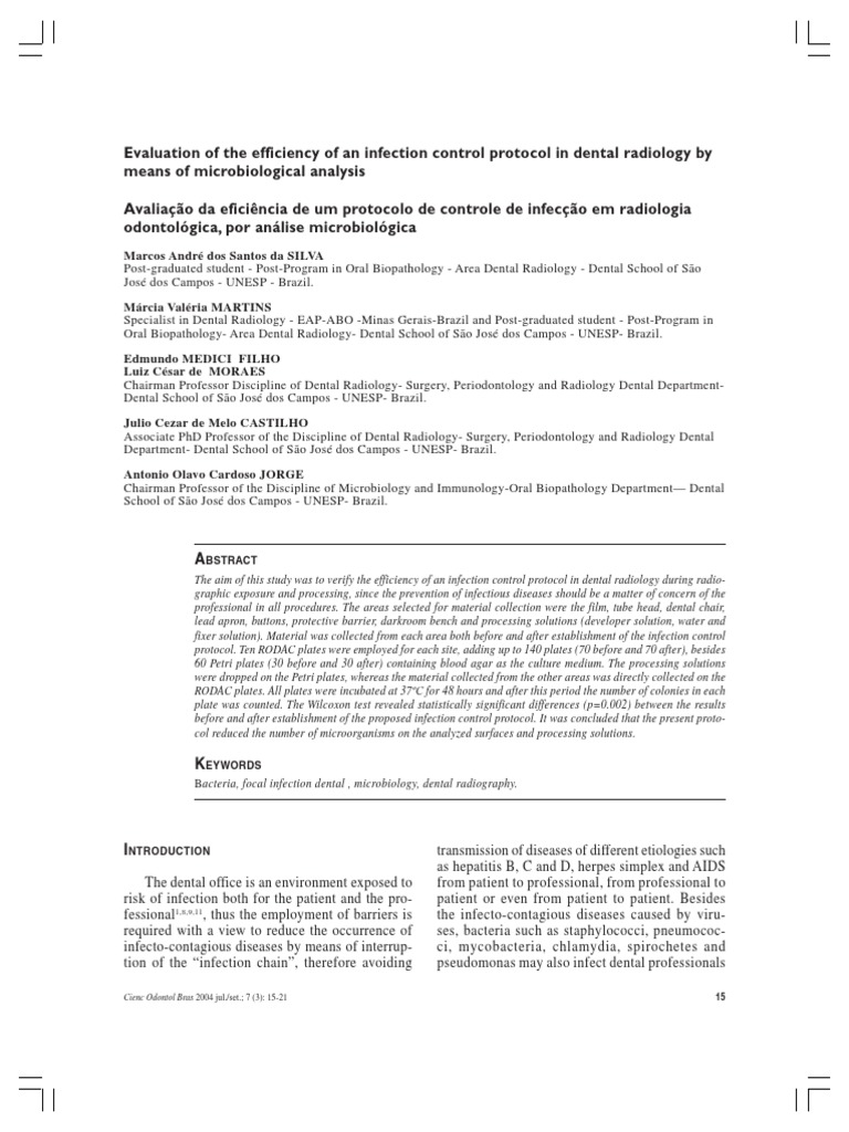 Protocolo de RX | PDF | Infection Control | Infection