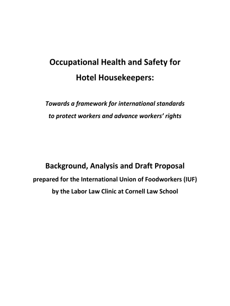 Occupational Health and Safety Standards For Housekeepers PDF | PDF ...