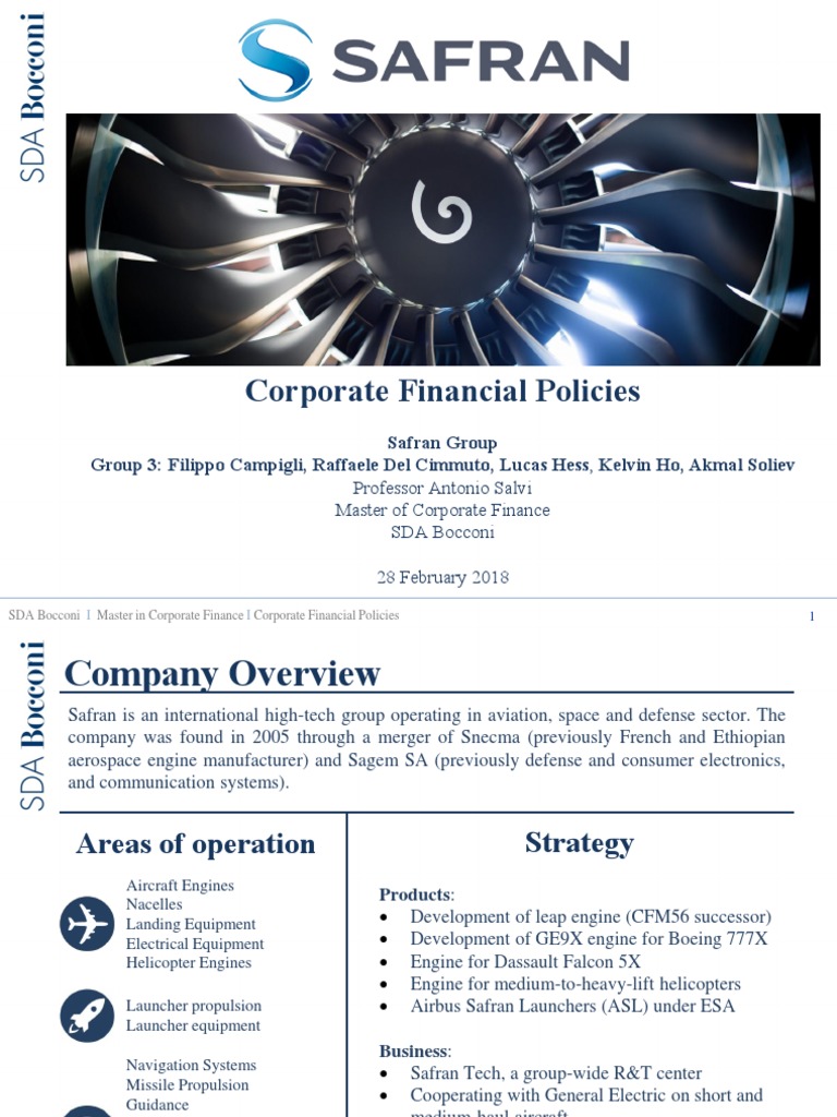 Safran's Financial Strategy Analysis | PDF | Capital Structure | Dividend