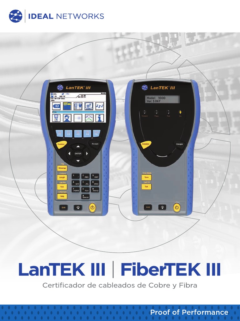 Manual Lantek III | Aplicación movil | Fibra óptica