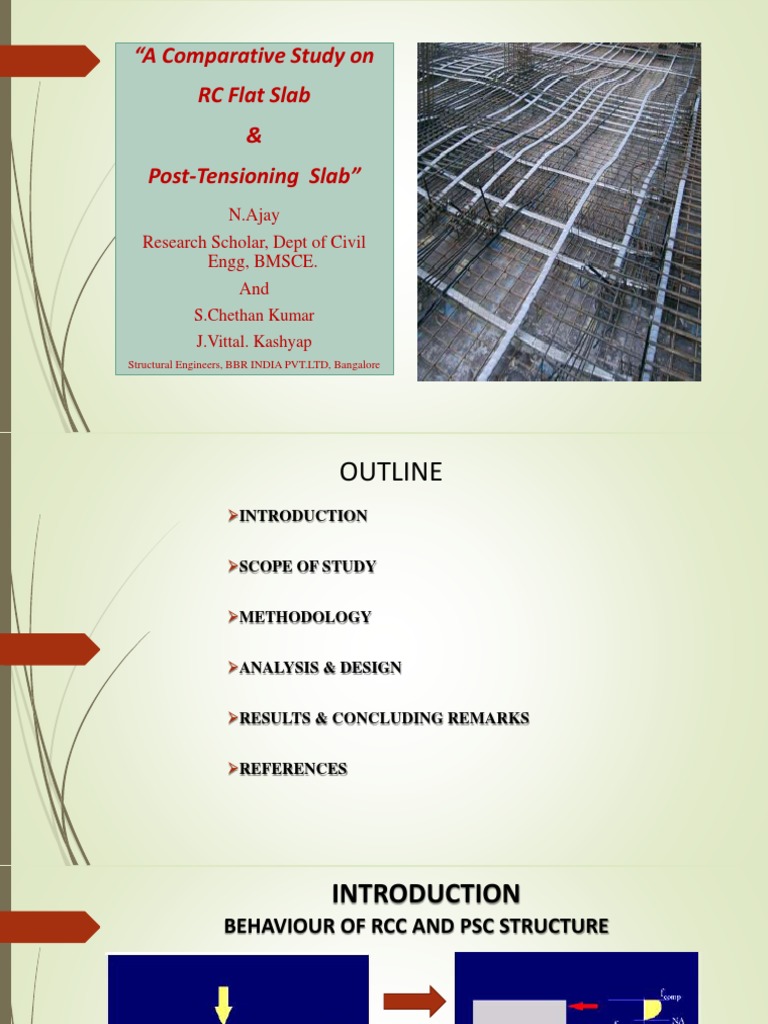 A Comparative Study On RC Flat Slab & Post-Tensioning Slab | PDF ...