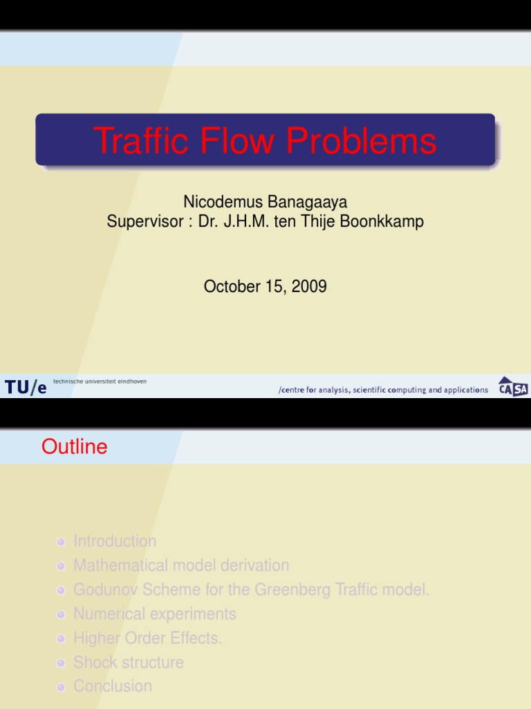 Traffic Flow Problems | PDF | Computational Science | Theoretical Physics