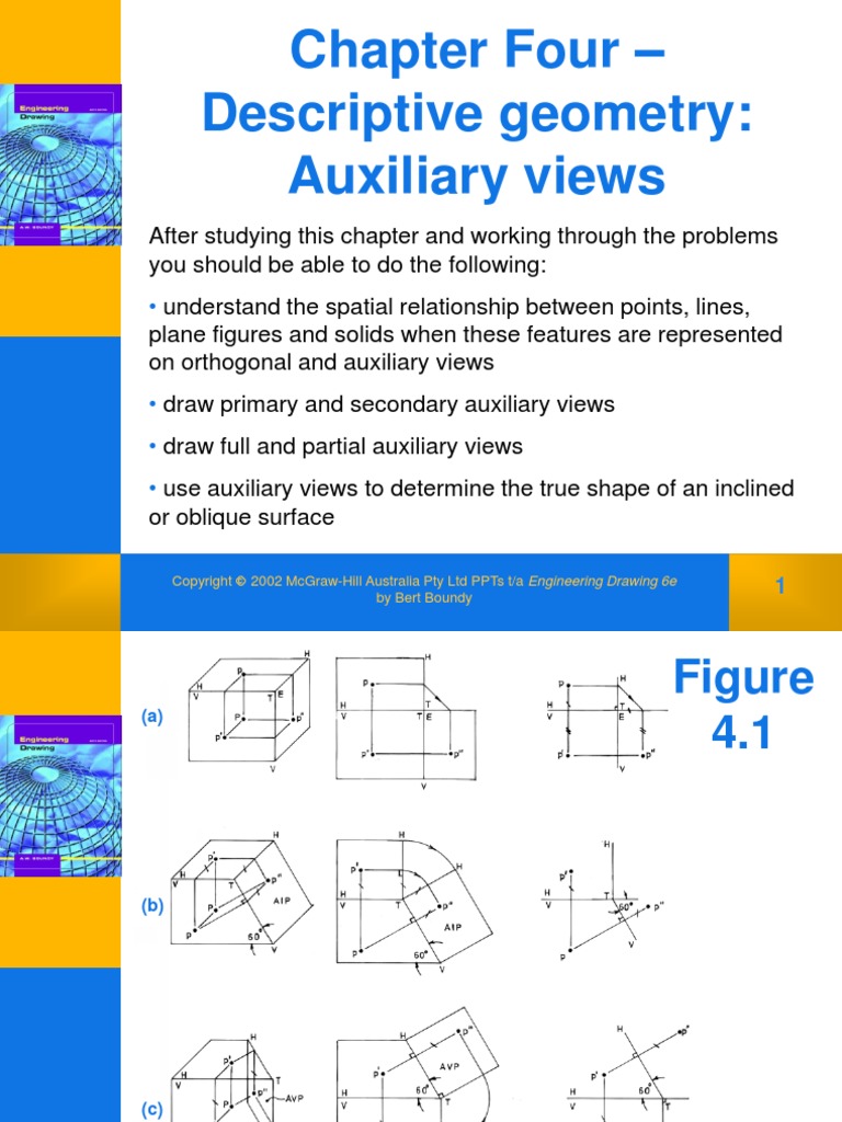 Chapter Four - Descriptive Geometry: Auxiliary Views | PDF | Space ...