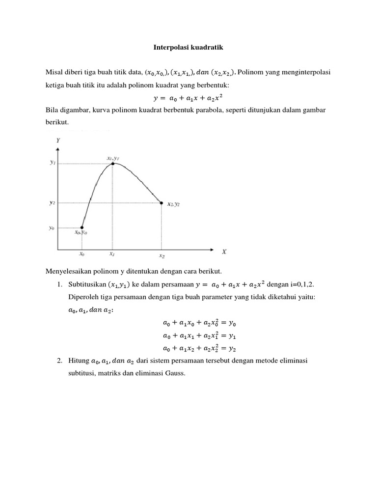 Interpolasi Kuadratik | PDF