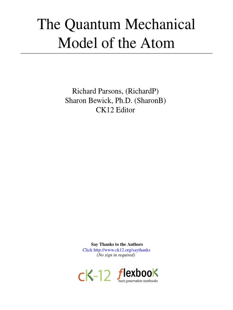 CH 6 The Quantum Mechanical Model of The Atom PDF | PDF | Atomic ...