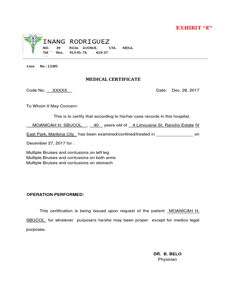 Medical Report 1 | PDF