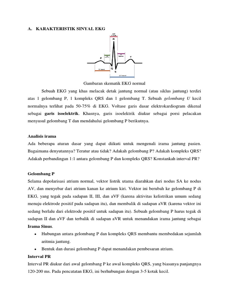 Karakteristik Sinyal Ekg | PDF