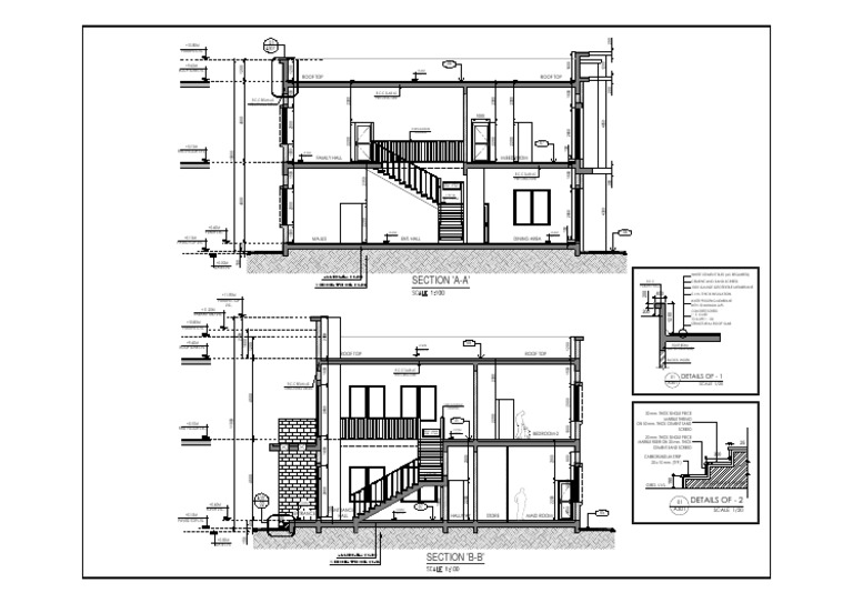 A301 Section Aa and BB | PDF | Roof | Building